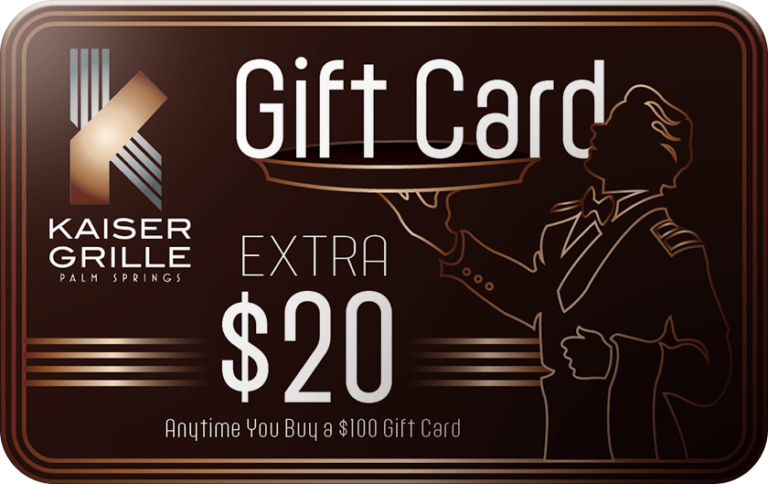Menus - Kaiser Grille Palm Springs